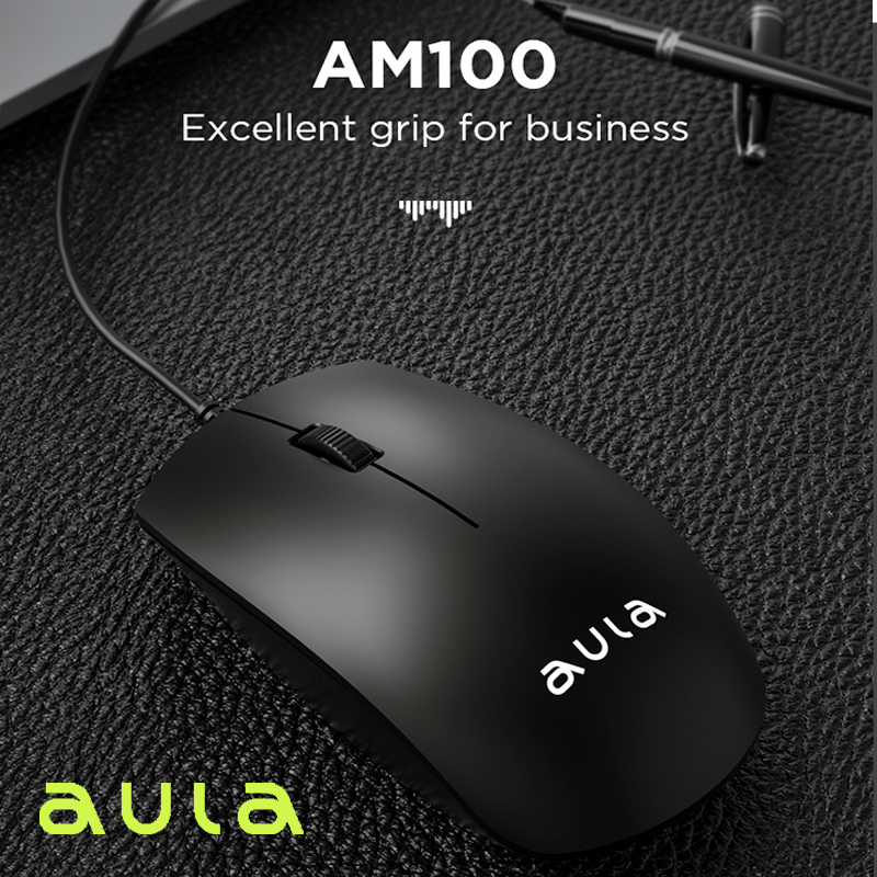 Jual Aula AM100 Mouse Wired Office 6 Button DPI up to 1200