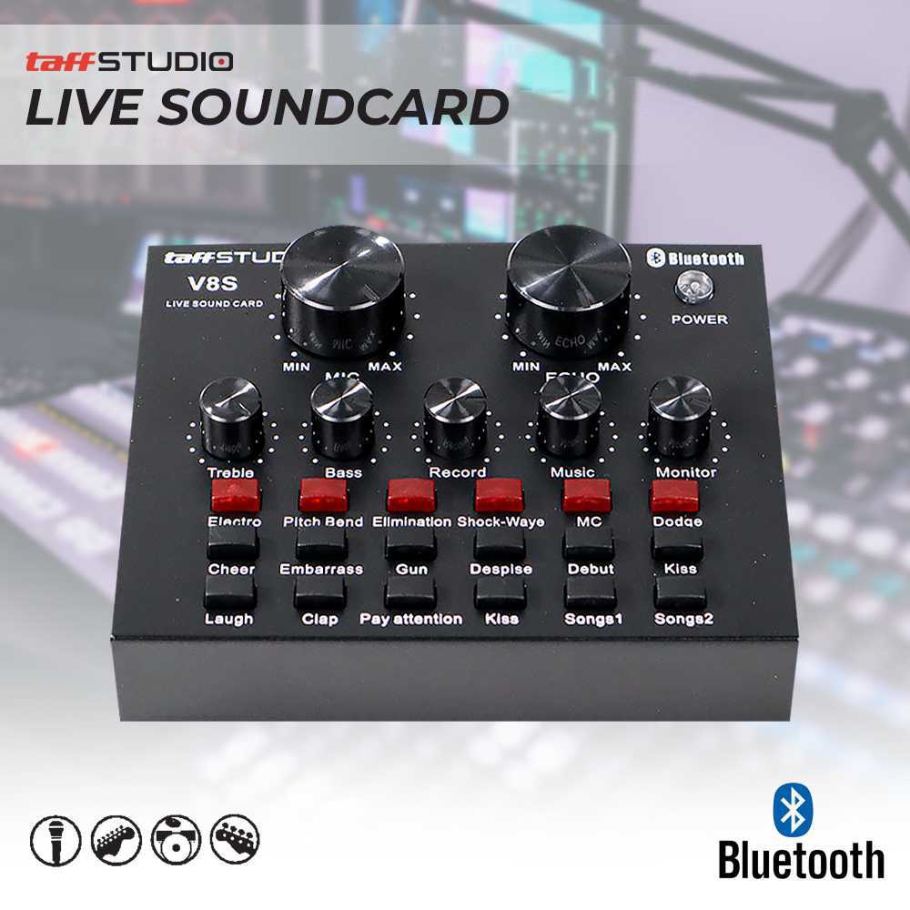 Jual TaffSTUDIO Bluetooth Audio USB External Soundcard Live