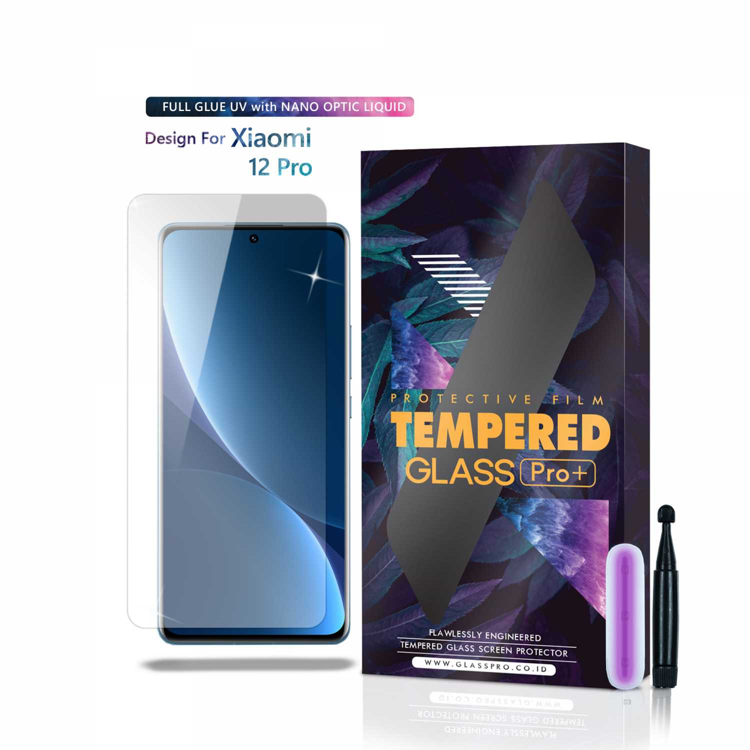 Jual Tempered Glass Xiaomi 12 Pro Full Cover Clear - Premium