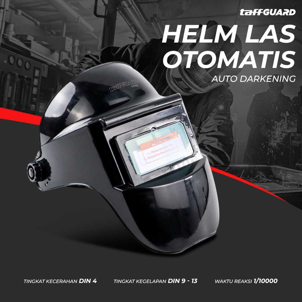Jual TaffGUARD Helm Las Otomatis Auto Darkening Solar Welding
