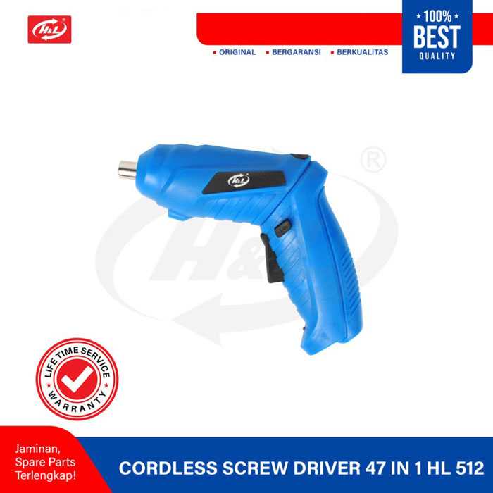 Jual HL 512 Cordless Screwdriver 47 in 1 Mesin Bor Obeng Mini