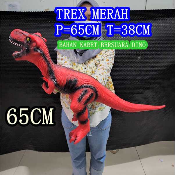 Jual MAINAN DINOSAURUS TYREX JUMBO 65CM TYRANNOSAURUS T-REX KARET