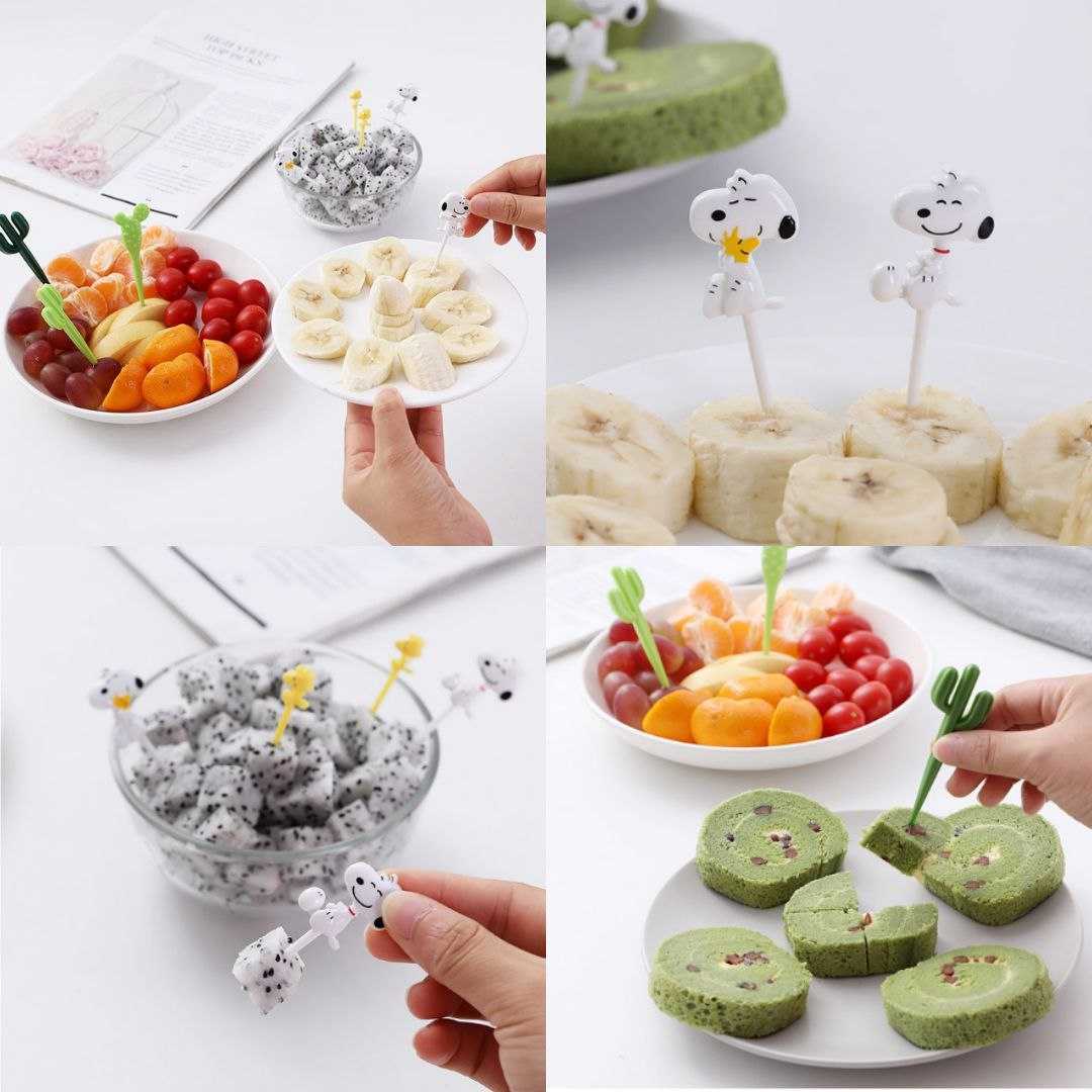 Jual Snoopy Cactus Food Pick / Tusukan Kaktus Sate Buah Makanan
