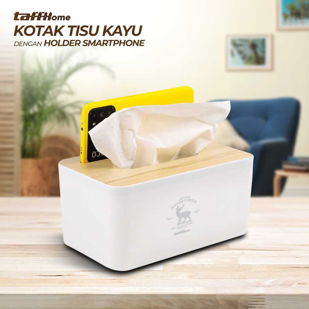 Jual TaffHOME Kotak Tisu Kayu Tissue Box dengan Holder | Jakmall.com