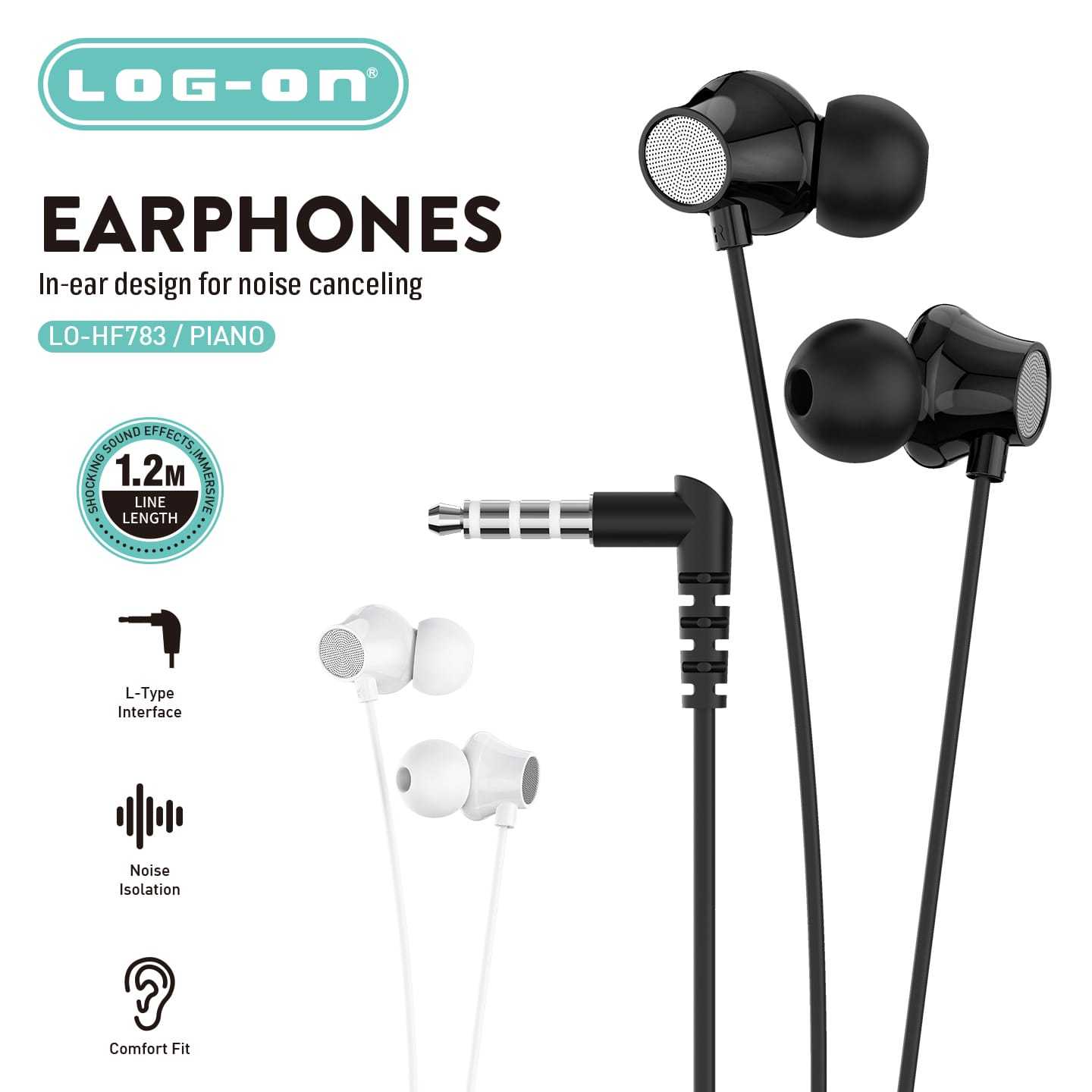 Jual LOG ON HEADSET BASS LO-HF783 PIANO WIRED EARPHONES | Jakmall.com