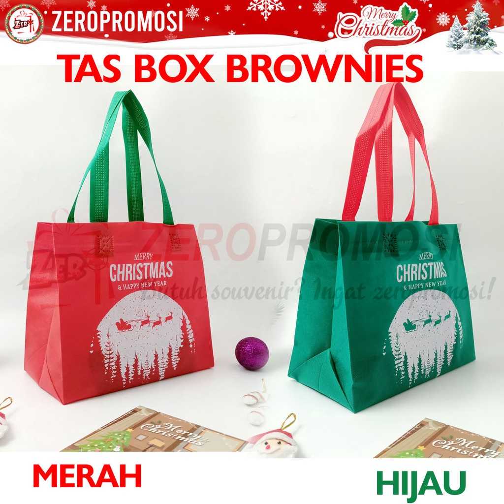 Jual Tas bingkisan Natal - Goodie Bag Natal - Model Box BISA