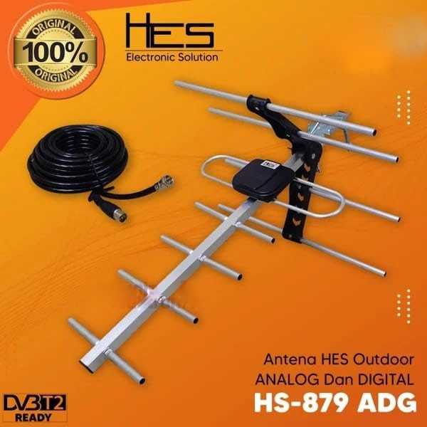 Jual HES 879 ANTENA TV DIGITAL OUTDOOR HES HS-879 + KABEL 10
