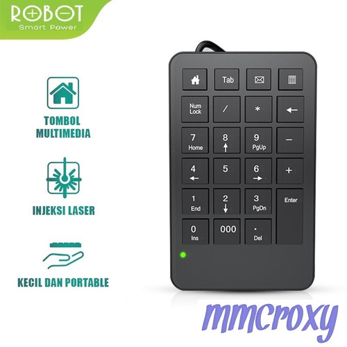 Jual Robot RK01 Wired Numeric Keypad Black Keyboard Numeric