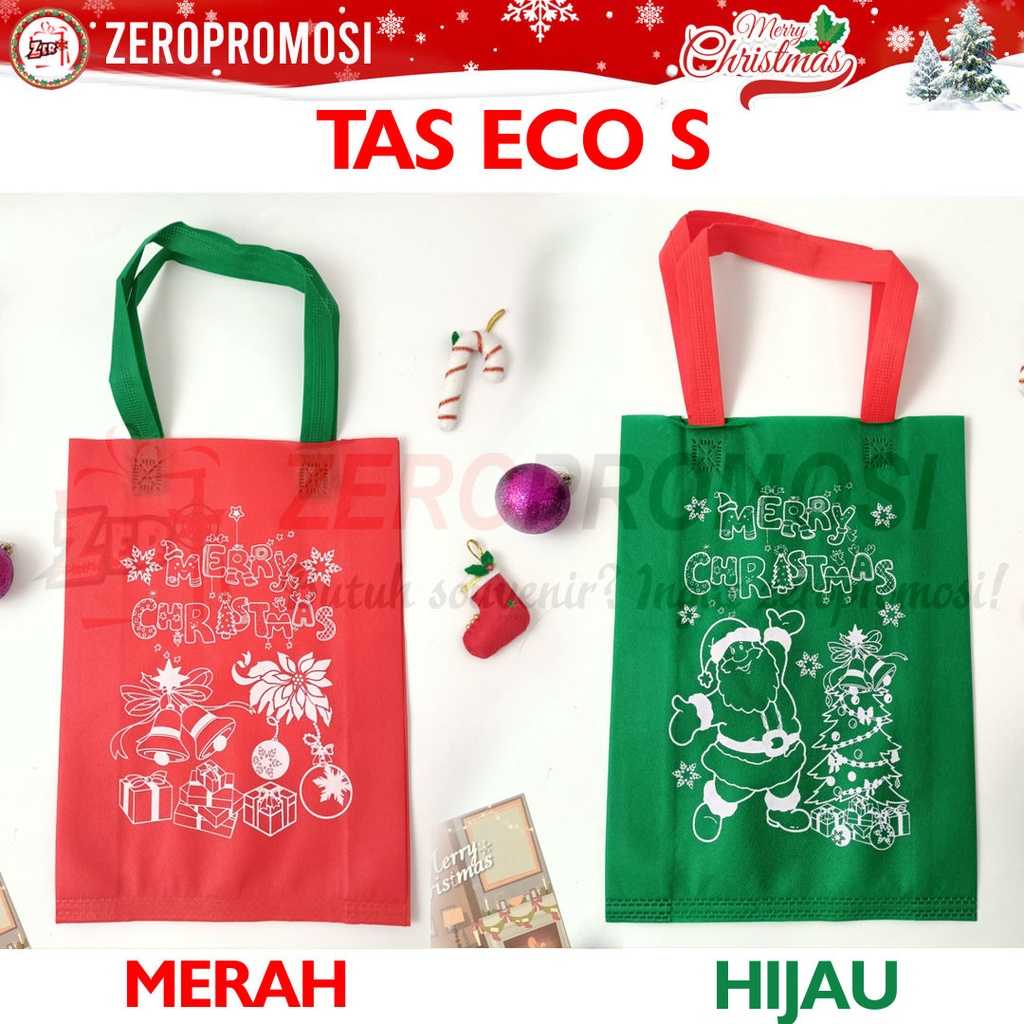 Jual Tas bingkisan Natal - Goodie Bag Natal - Model Eco BISA