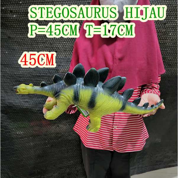 Jual MAINAN DINOSAURUS STEGOSAURUS BLACK GREEN JUMBO 45CM