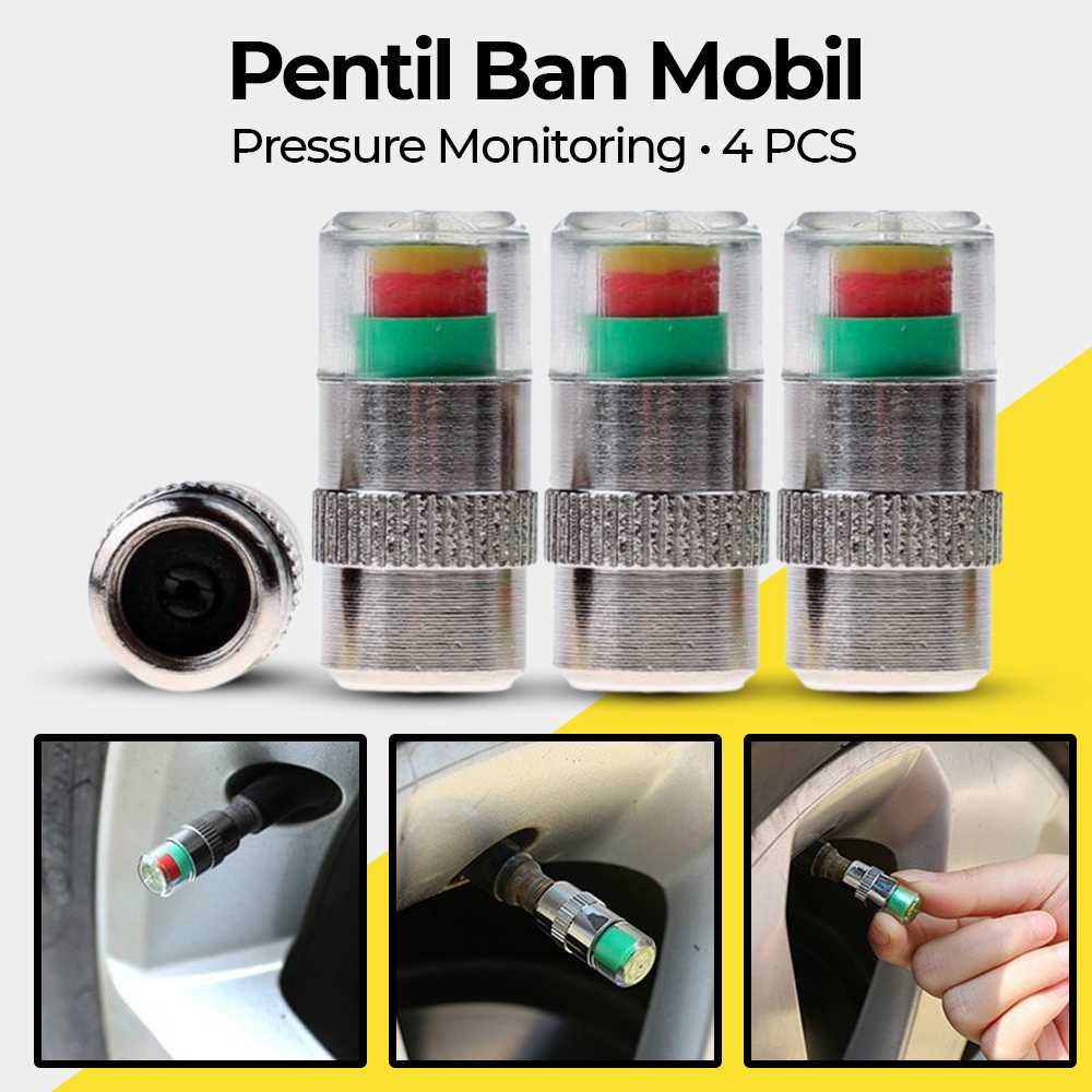 Jual Pentil Ban Mobil Tire Valve Cap Pressure Monitoring 4 PCS