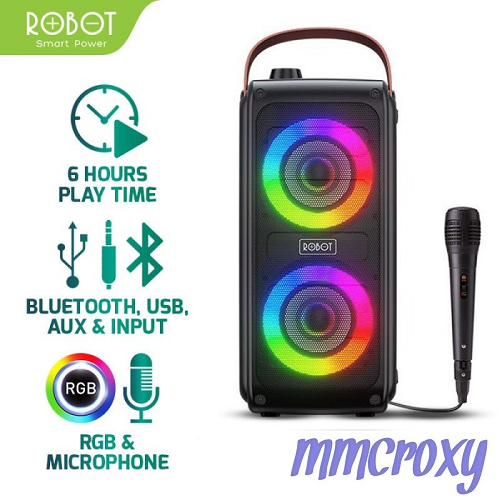 Jual Robot RB490 BOOMBOX Speaker Bluetooth Karaoke Speaker+Mic