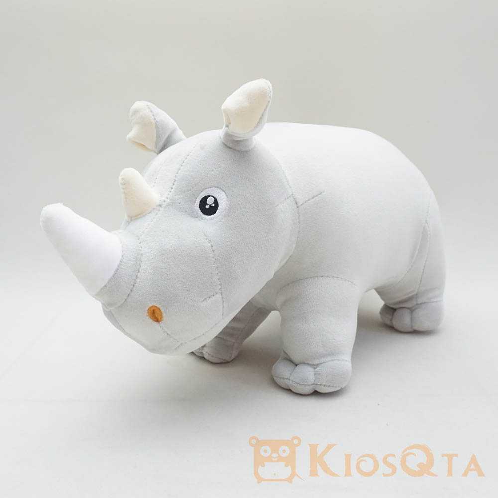 Jual boneka badak lucu cute rhino abu abu muda medium | Jakmall.com