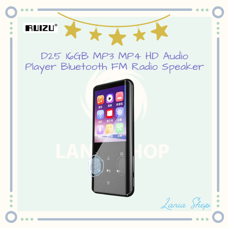 Jual RUIZU D25 16GB MP3 MP4 HD Audio Player Bluetooth FM Radio