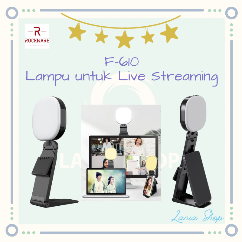 Jual ROCKWARE F-610 - LED Live Streaming Light - Lampu untuk