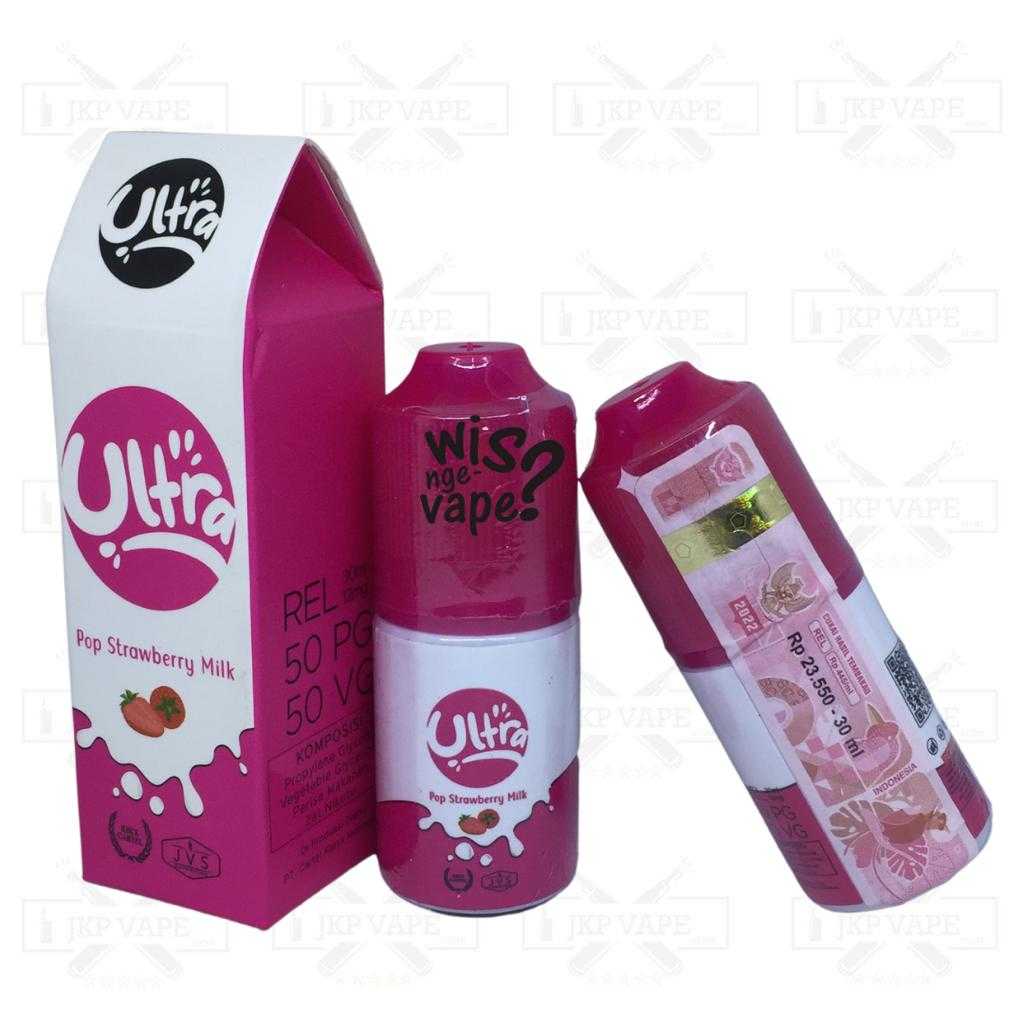 Jual Ultra Pop Strawberry Milk 30ml - Pods Friendly Liquid Vape