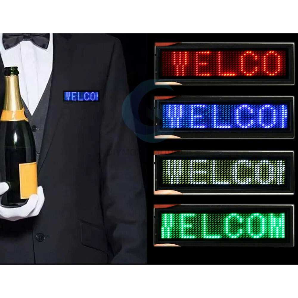 Jual DIYMORE Name Tag LED Mini Board Portable 230mAh with