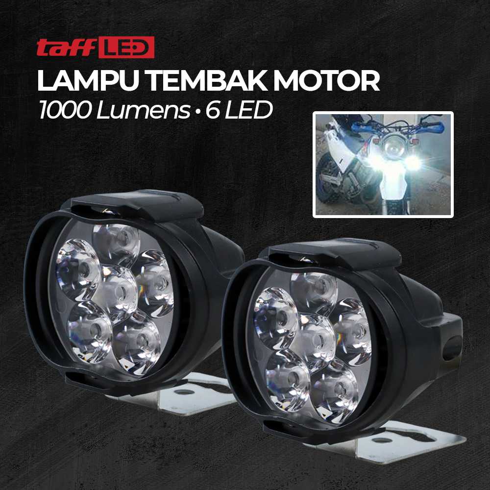 Jual TaffLED Lampu Tembak Motor LED High Beam Cool White 1000