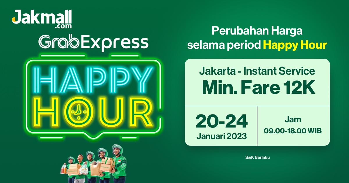 Promo Happy Hour Grab Express Instant | Jakmall.com