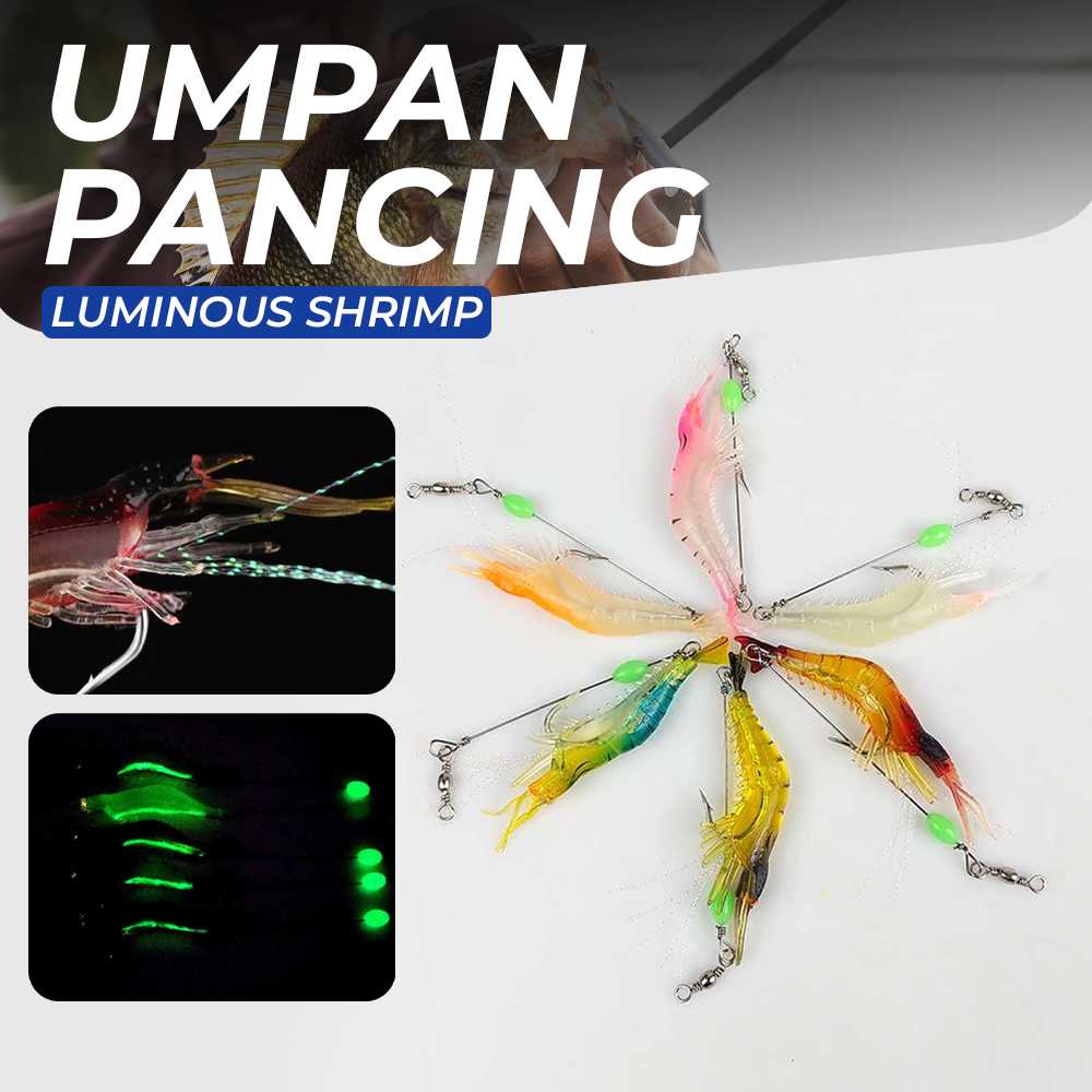 Jual WDAIREN Umpan Pancing Udang Kecil Luminous Shrimp Soft Bait