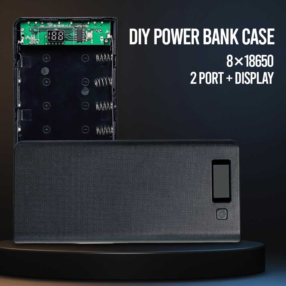 Jual Taffware DIY Power Bank Case 8x18650 2 Port Display - A8