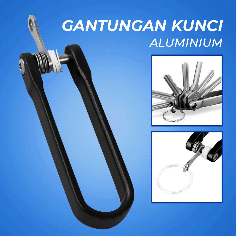Jual Fura Gantungan Kunci Aluminium U-Shape Key Holder | Jakmall.com