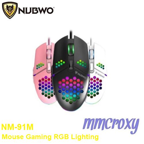 Jual Mouse Gaming Nubwo NM-91M Mouse Hexagon with RGB Lighting