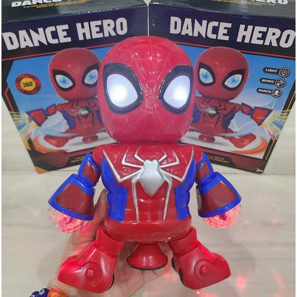 Jual MAINAN ROBOT SPIDERMAN JOGET SPIDER DANCING HERO LAMPU DISCO