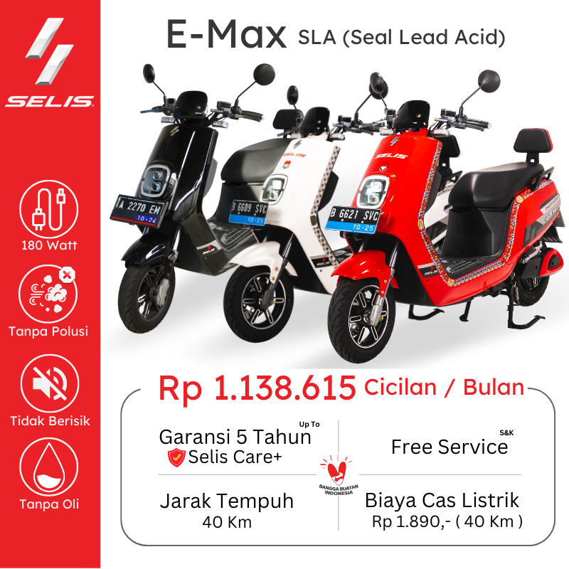 Jual Single Battery Lithium - Motor listrik Selis tipe E-Max