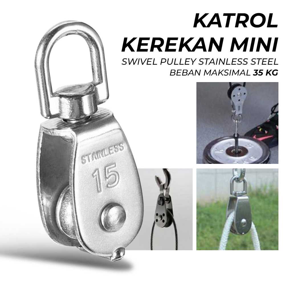 Jual Taffware Katrol Kerekan Mini Serbaguna Swivel Pulley