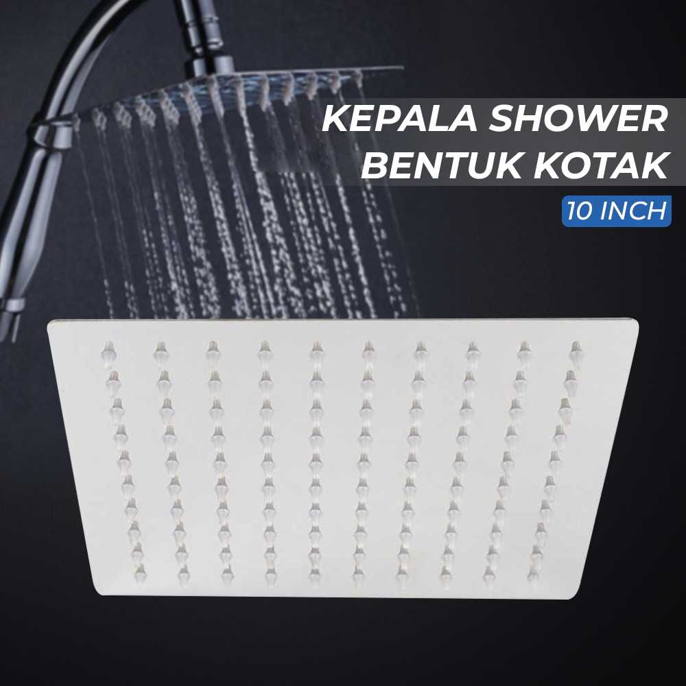Jual BATHE PROJECT Kepala Shower Bentuk Kotak Shower 10 Inch