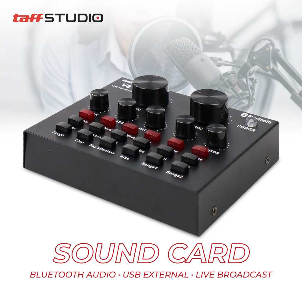 Jual TaffSTUDIO Bluetooth Audio USB External Sound Card Live