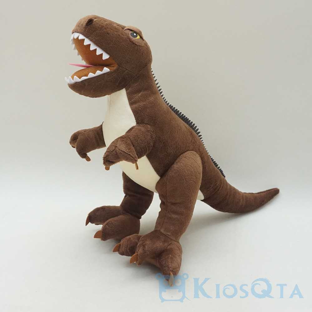 Jual boneka dinosaurus t-rex tyrannosaurus coklat tua medium