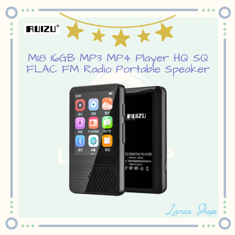 Jual RUIZU M18 16GB MP3 MP4 Player HQ SQ FLAC FM Radio Portable