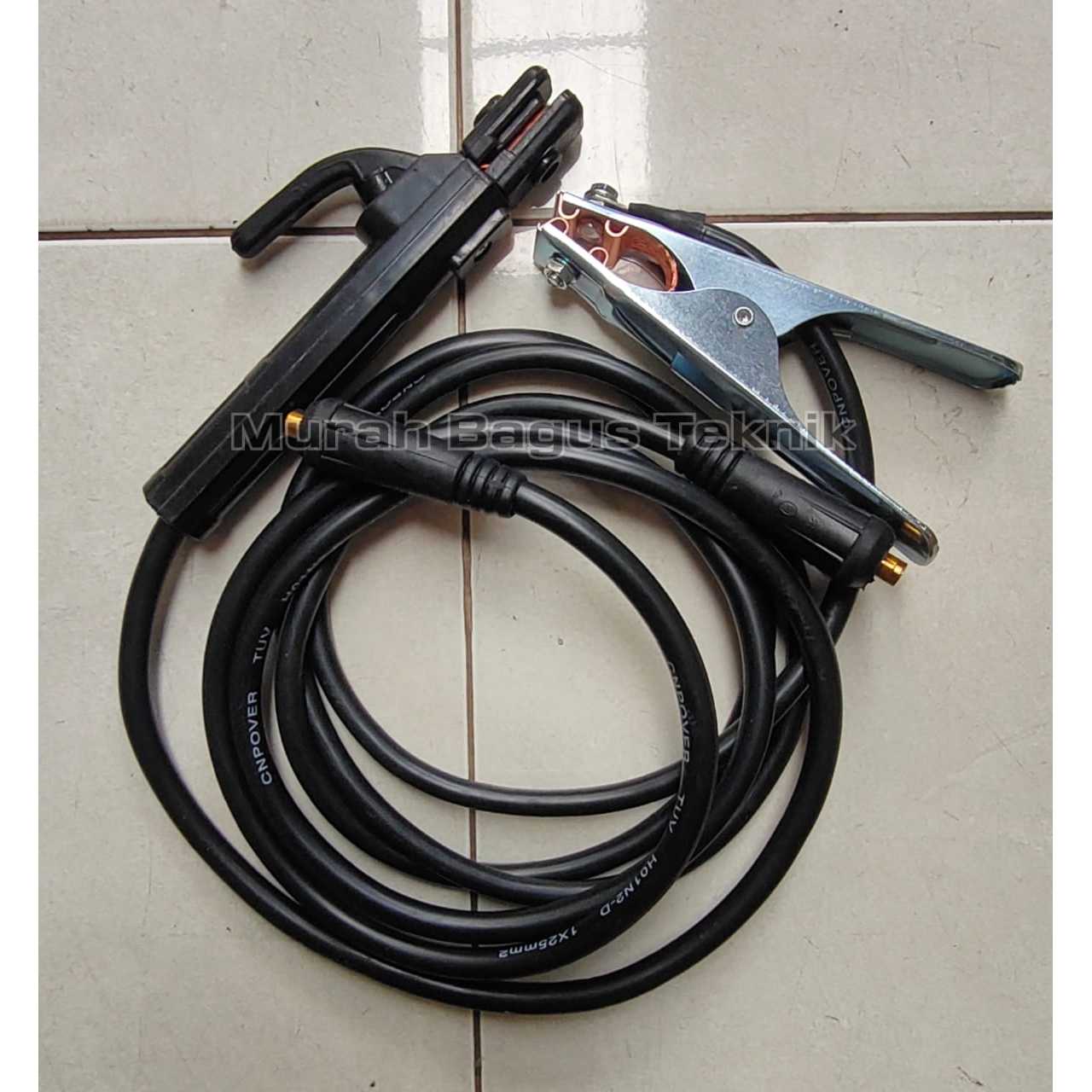 Jual INVERTER WELDING CABLE SET ELECTRODE HOLDER + EARTH CLAMP