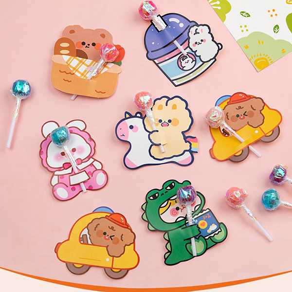 Jual lollipop paper cards decoration cards kartu ucapan hma017