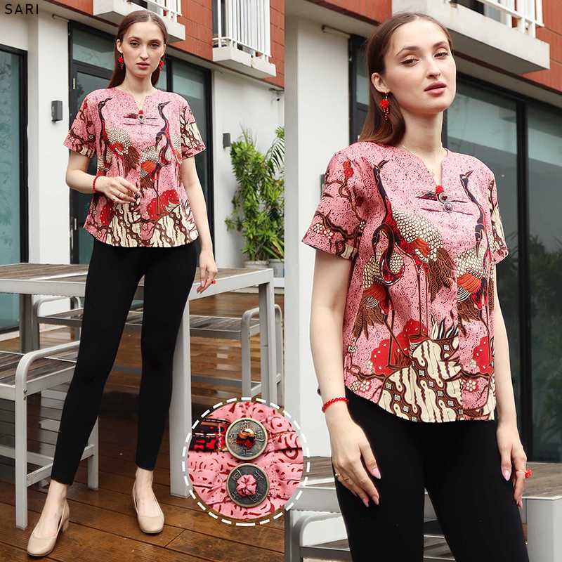 Jual ATASAN BATIK WANITA / ATASAN BATIK JUMBO / BATIK MODERN