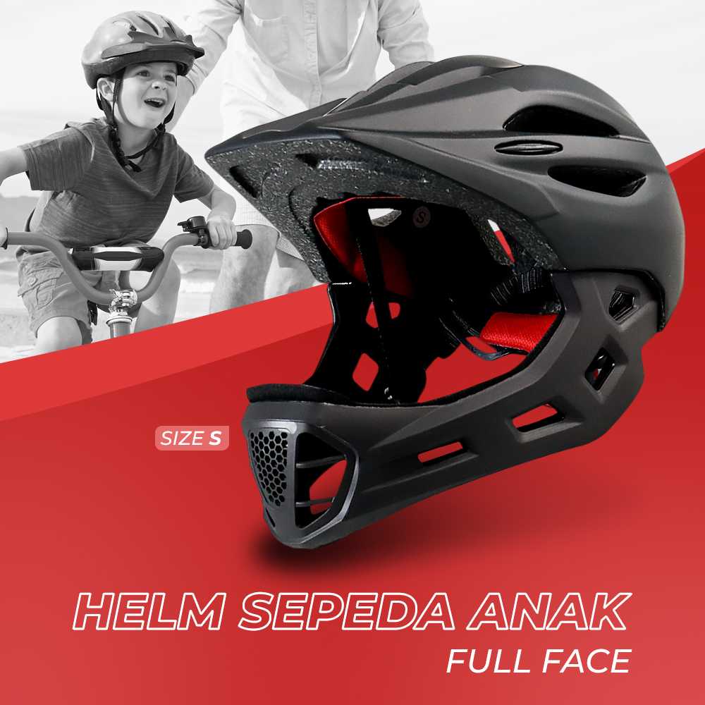 Jual Ftiier Helm Modular Sepeda Anak Full Face Bike Size S