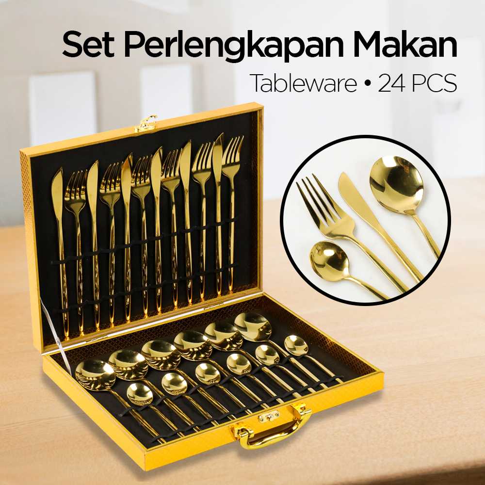 Jual YUSANHAO Set Alat Makan Perlengkapan Sendok Garpu Pisau