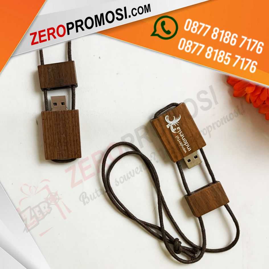 Jual Souvenir Custom Flashdisk Kayu FDWD03 dengan Tali | Jakmall.com