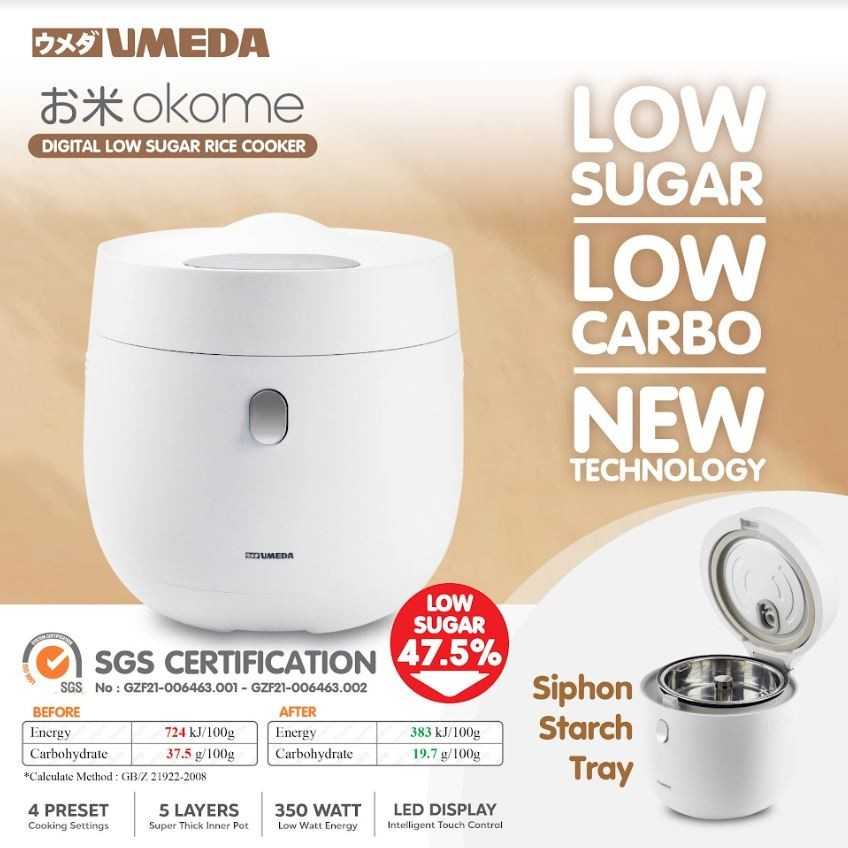 Jual Rice Cooker Low carbo Less Sugar Okome | Jakmall.com