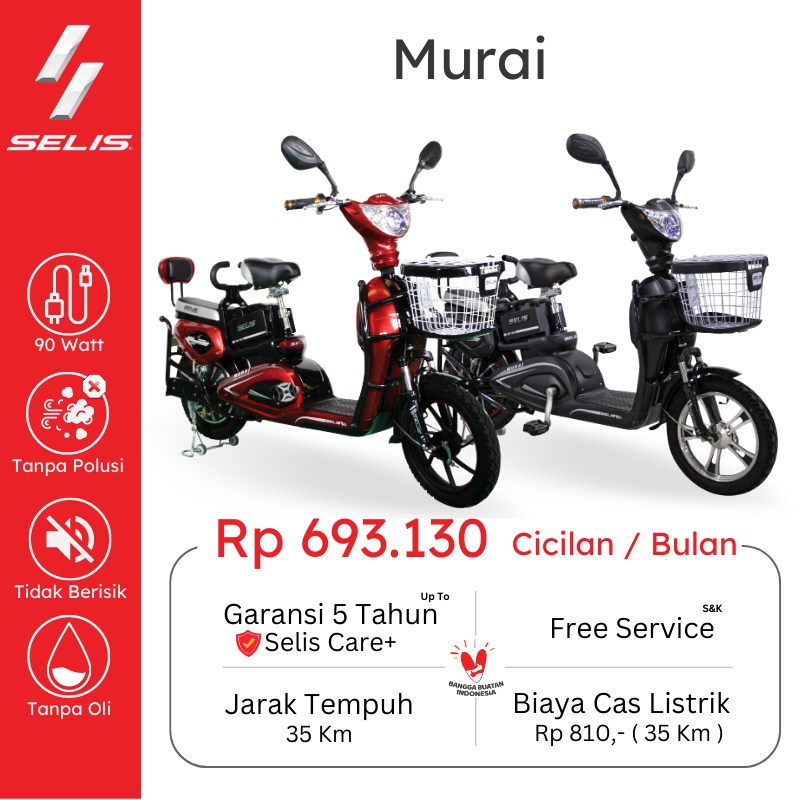 Jual Sepeda Listrik Selis Tipe Murai | Jakmall.com