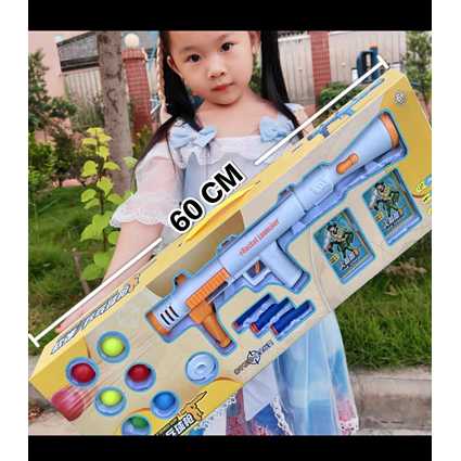 Jual MAINAN PISTOLAN ROCKET LAUNCHER 2IN1 TABLE TENIS GUN SOFT