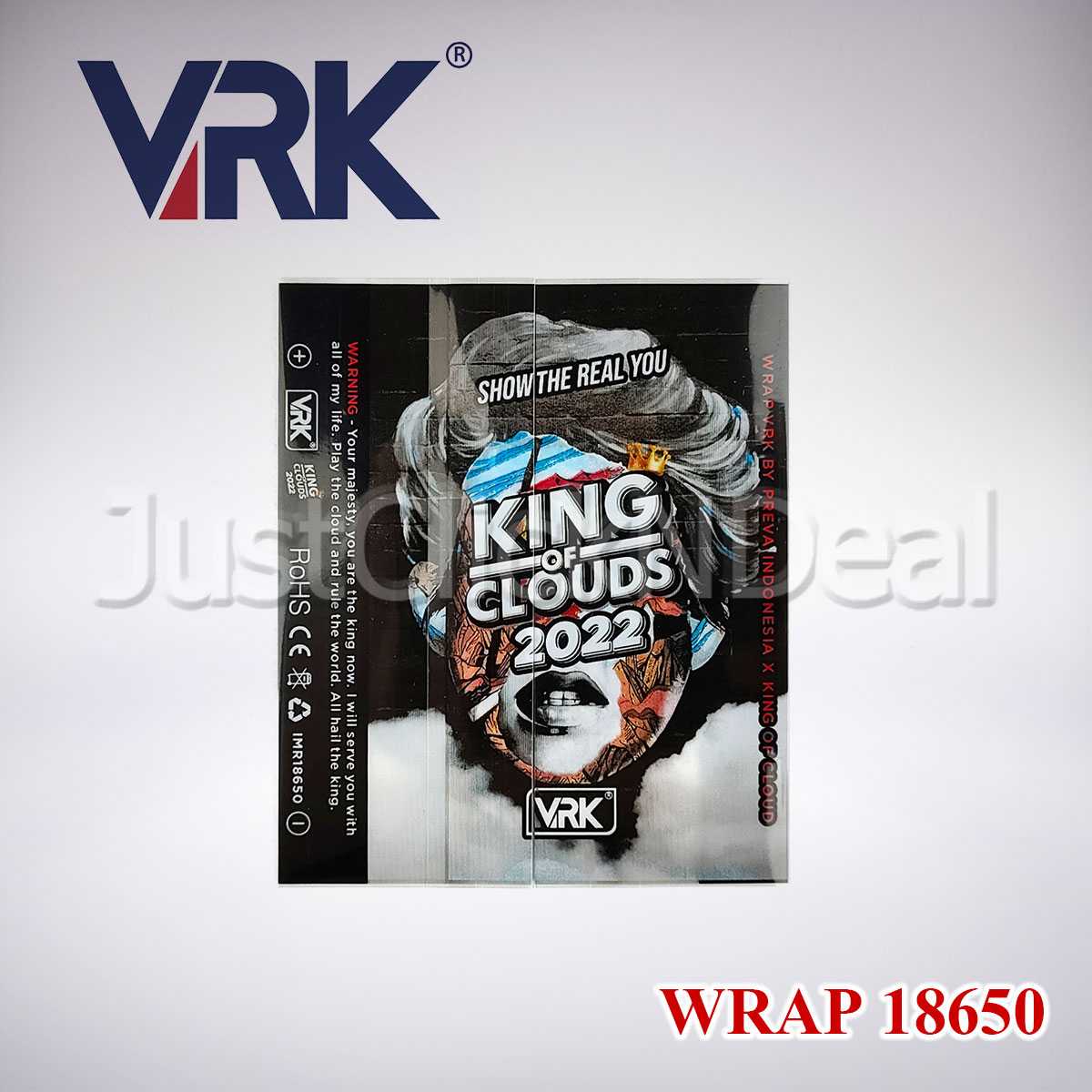 Jual VRK Wrap 18650 King Of Clouds Hitam Bungkus Baterai PVC