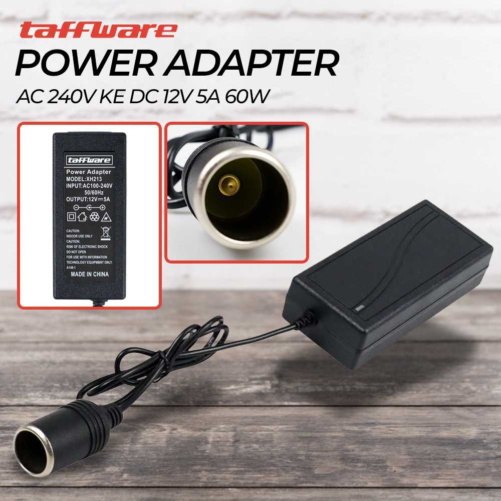 Jual Taffware Adaptor Power Supply Converter AC to DC 12V 5A