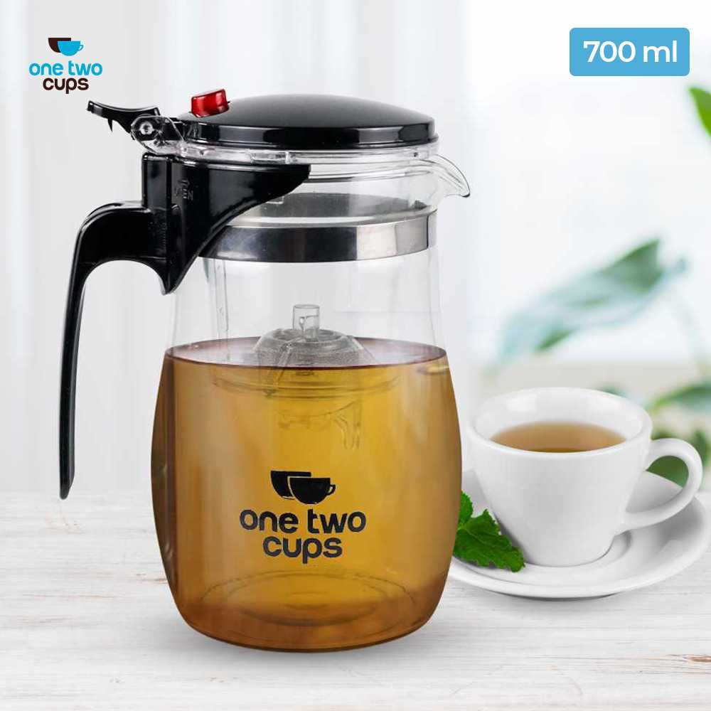 Jual One Two Cups Teko Teh Kaca Saringan Tahan Panas Infuser