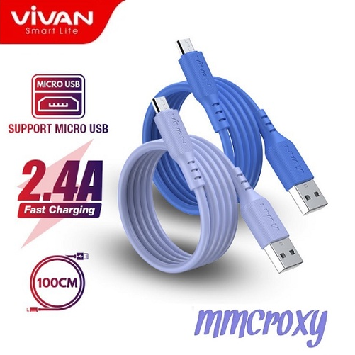 Jual Vivan VSM100/VSC100/VSL100 Kabel Data & Charger Silicone