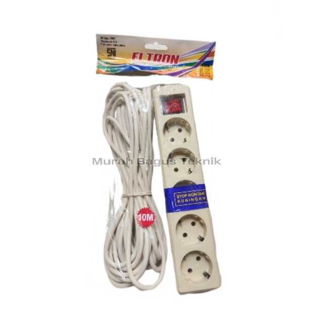 Jual STOP KONTAK +KABEL LISTRIK PANJANG 10M 5 LUBANG / COLOKAN