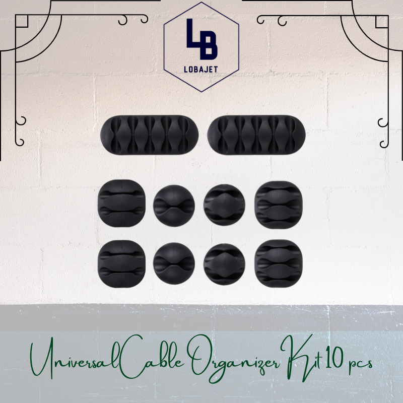 Jual Adhesive Cable Clips - Universal Cable Organizer Kit 10 pcs