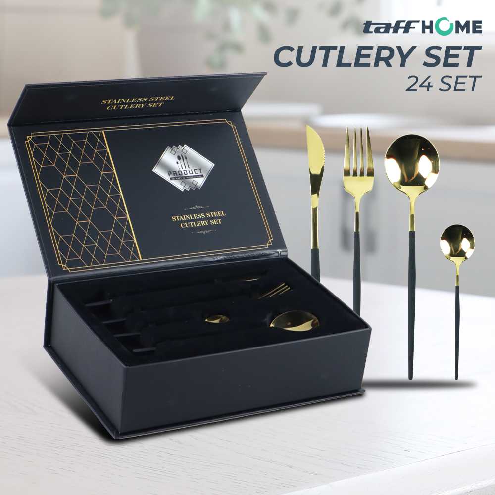 Jual TaffHOME Set Alat Makan Sendok Garpu Cutlery Stainless